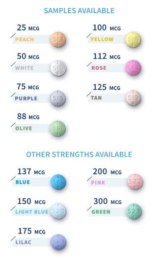 Synthroid Color Chart